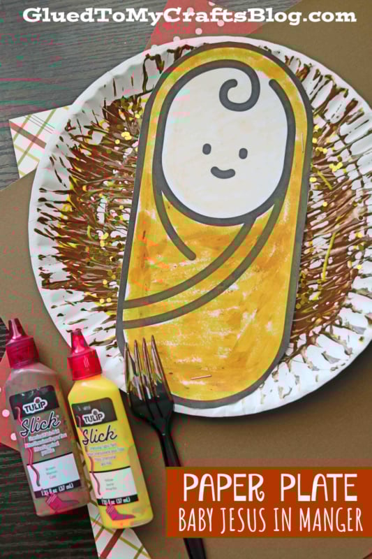 Paper Plate Manger Nativity Craft