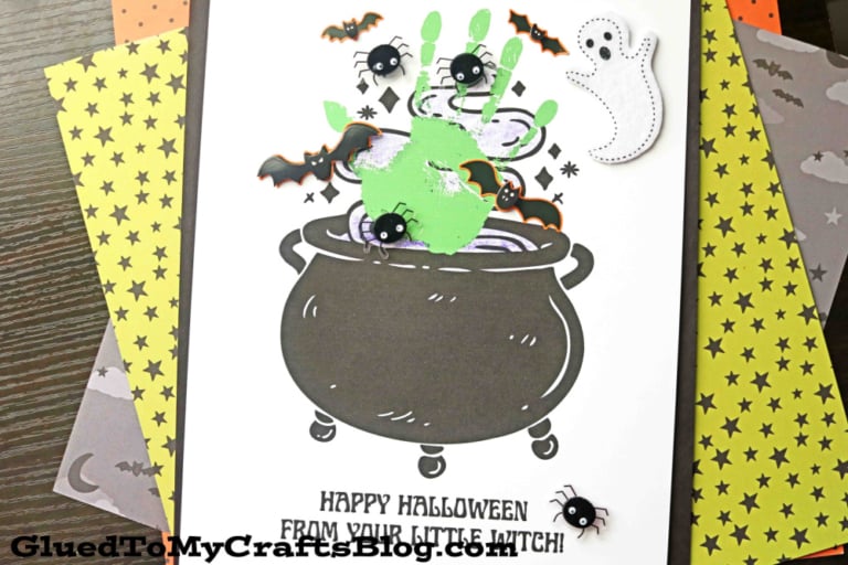 Handprint Halloween Cauldron Keepsake