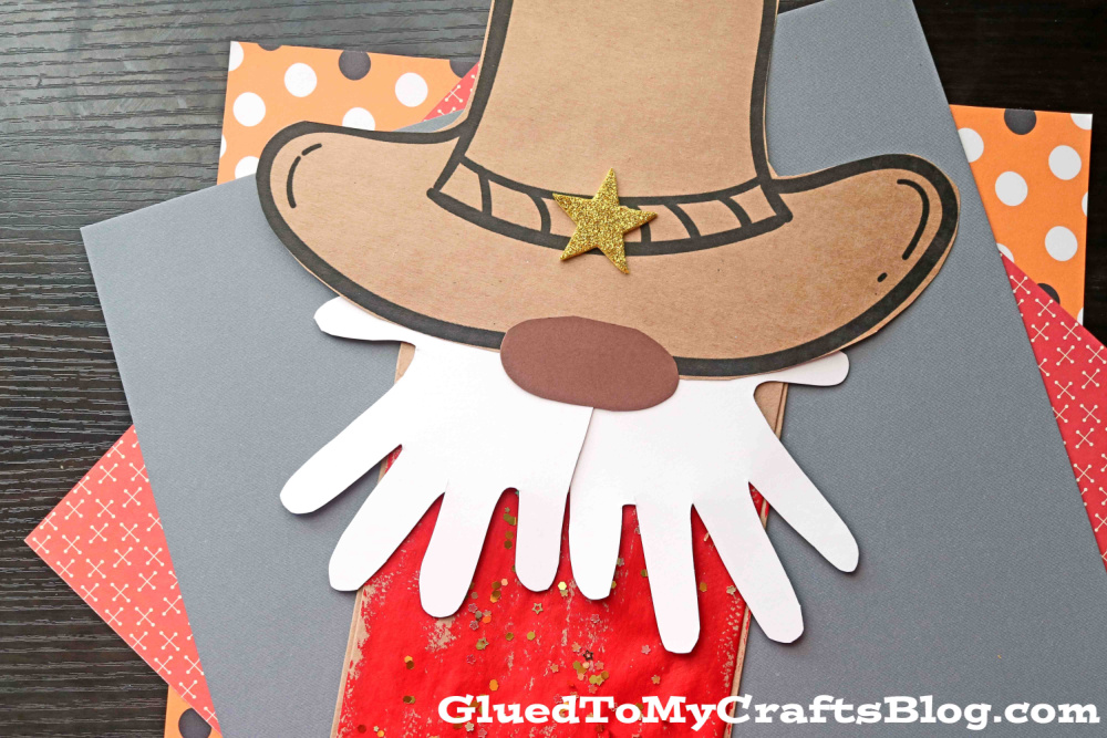 Paper Bag Cowboy Puppet - Glued To My Crafts - Let's Get Crafty!