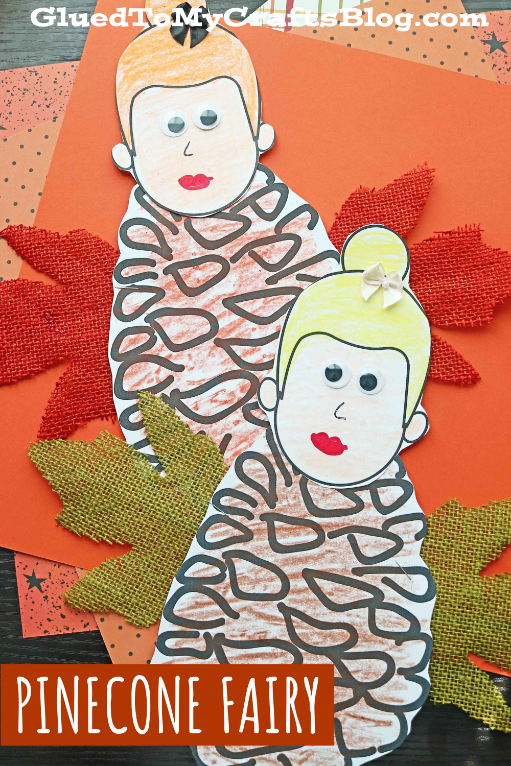 Paper Pine Cone Fairy Craft Idea For Fall