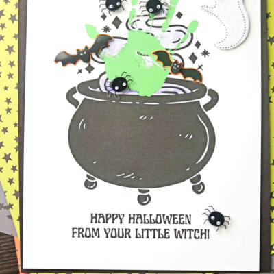 Handprint Halloween Cauldron Keepsake
