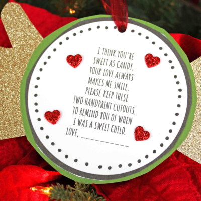 Handprint Candy Keepsake Ornament