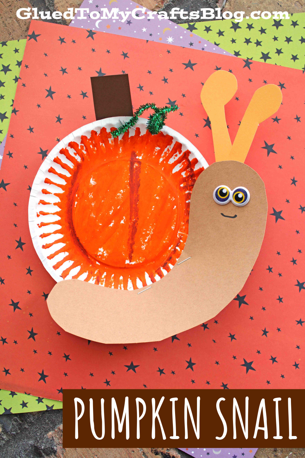 Paper Plate Pumpkin Snail Craft