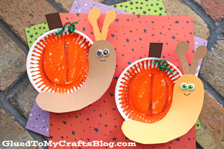 Paper Plate Pumpkin Snail Craft