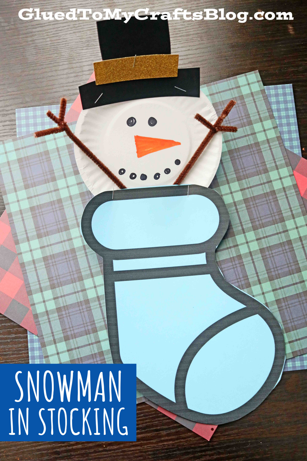 Snowman Stocking Craft Idea For Kids