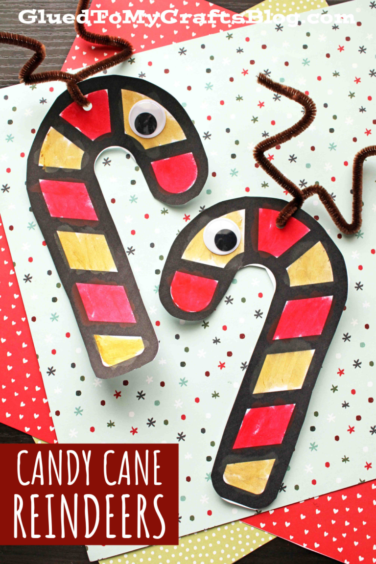 Candy Cane Reindeer Craft Idea For Kids