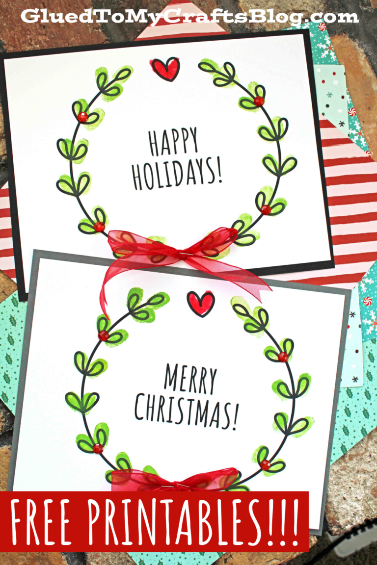 Fingerprint Christmas Wreath Craft Idea For Kids