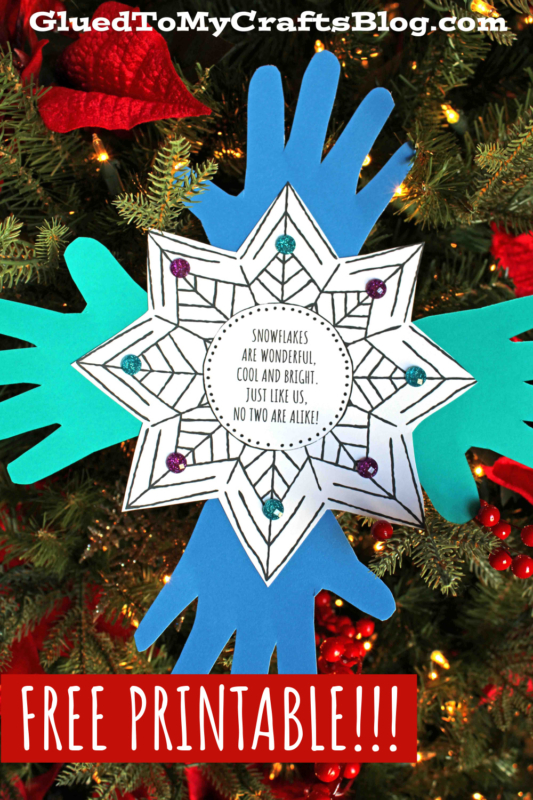 Handprint Snowflake Ornament