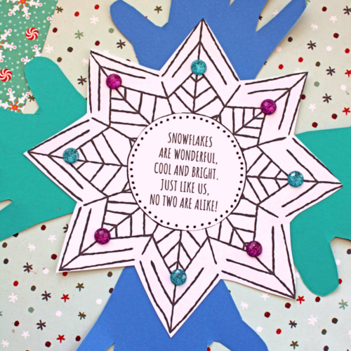 Handprint Snowflake Ornament