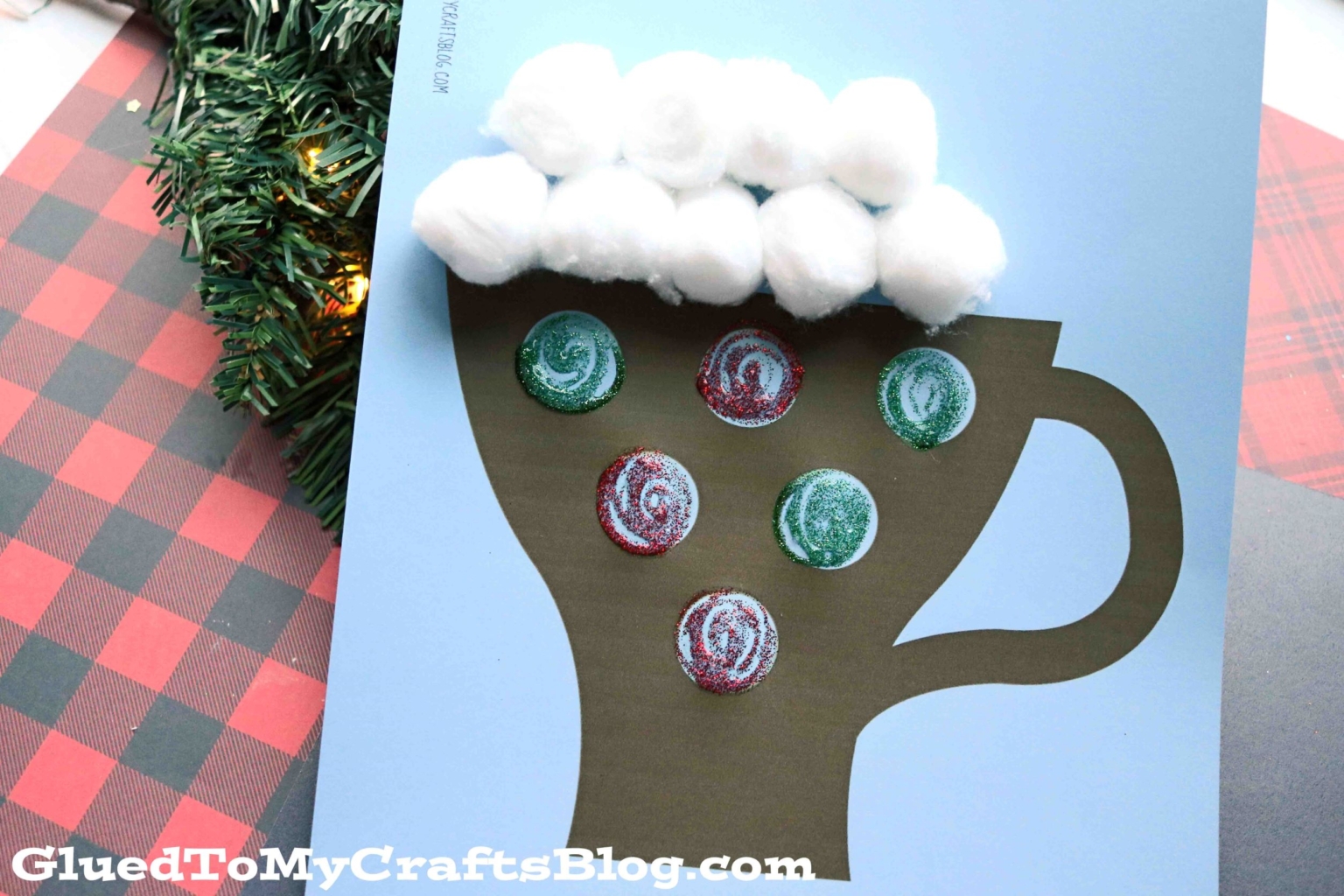 Cotton Ball Hot Cocoa Mug Craft