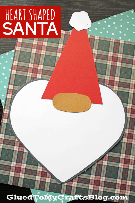 Heart Shaped Santa Craft Idea For Kids