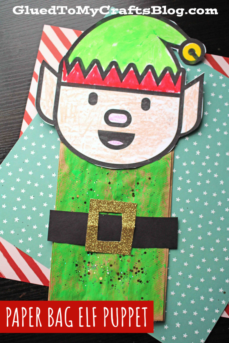 Paper Bag Elf & Santa Puppet Craft Idea