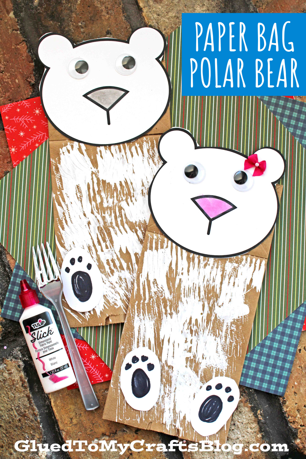 Paper Bag Polar Bear Craft