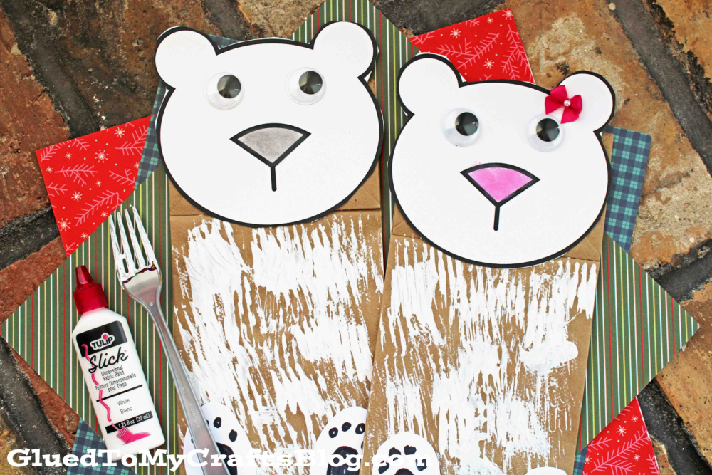 Paper Bag Polar Bear Craft