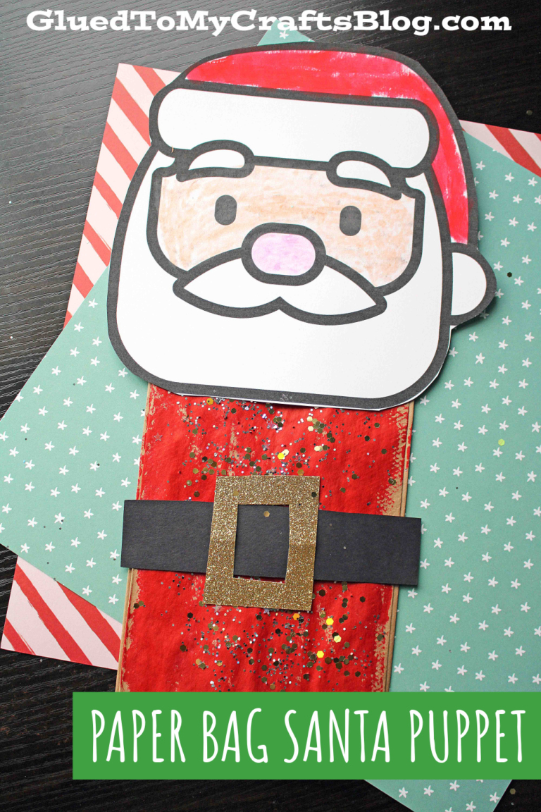 Paper Bag Elf & Santa Puppet Craft Idea