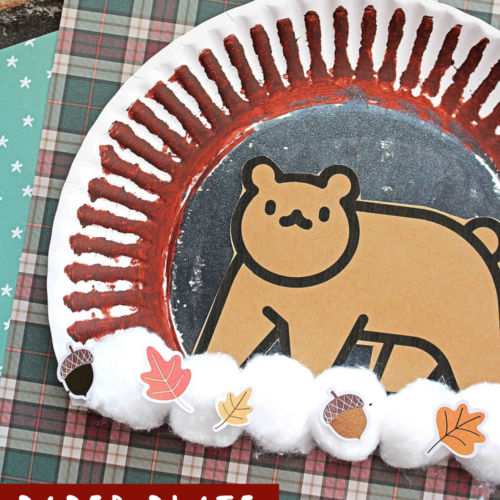 Paper Plate Bear Cave Craft Idea