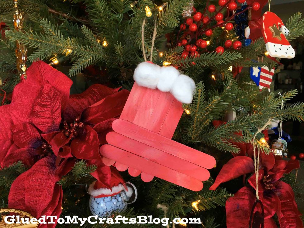 Popsicle Stick Christmas Stocking Ornament Craft