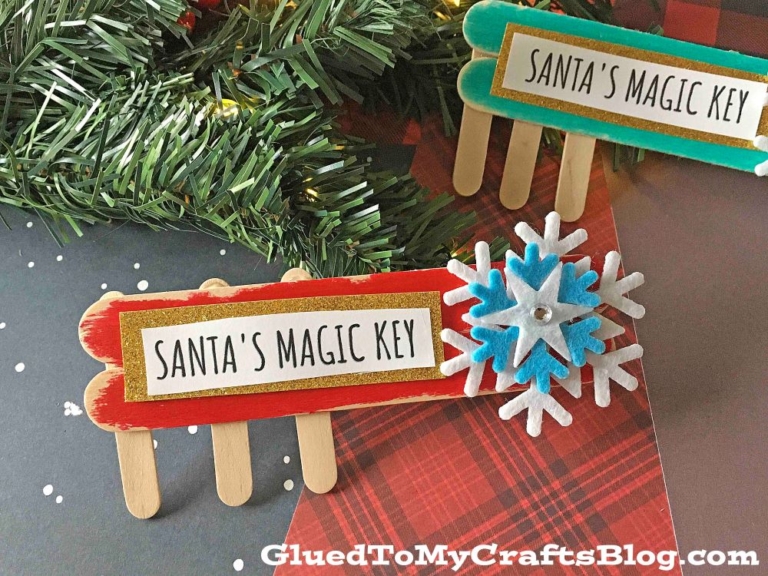 Popsicle Stick Santa's Key Craft