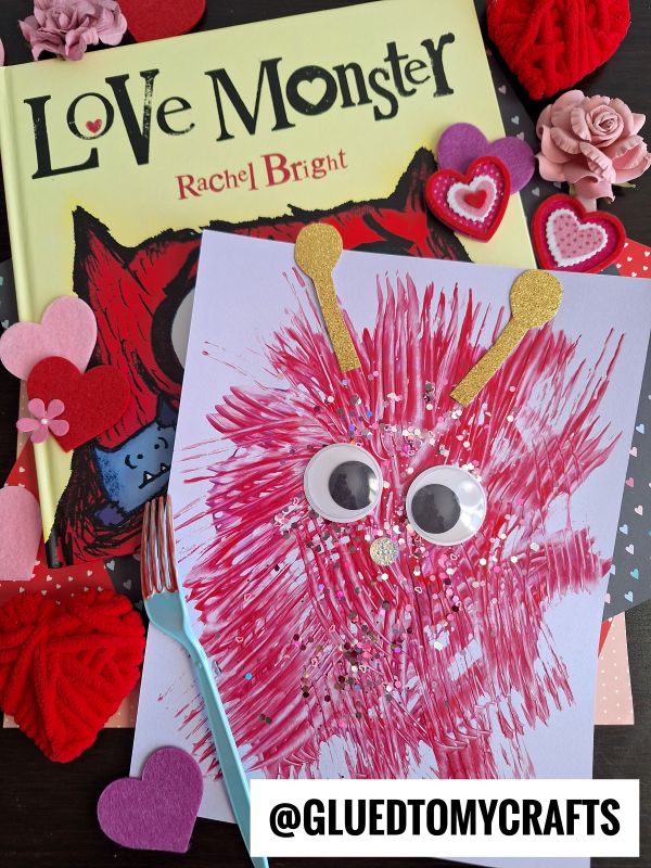 Fork Painted Love Monster Craft