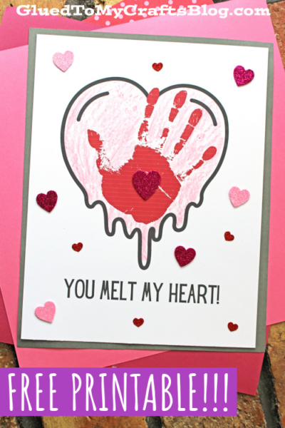 Handprint You Melt My Heart Keepsake