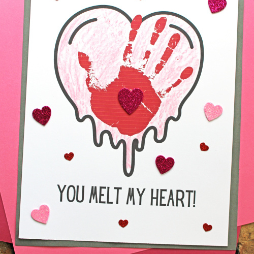 Handprint You Melt My Heart Keepsake