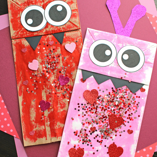 Paper Bag Love Monster Puppet