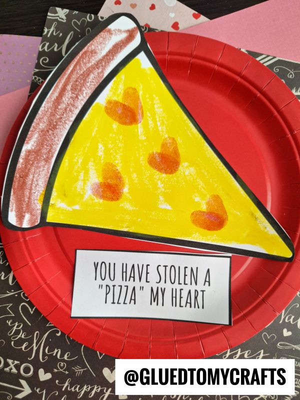 Paper Plate Valentine's Day Pizza Craft