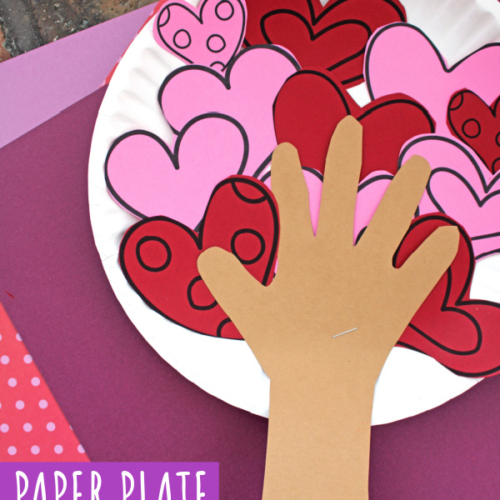 Paper Plate Valentine Heart Tree Craft