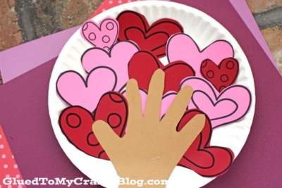 Paper Plate Valentine Heart Tree Craft