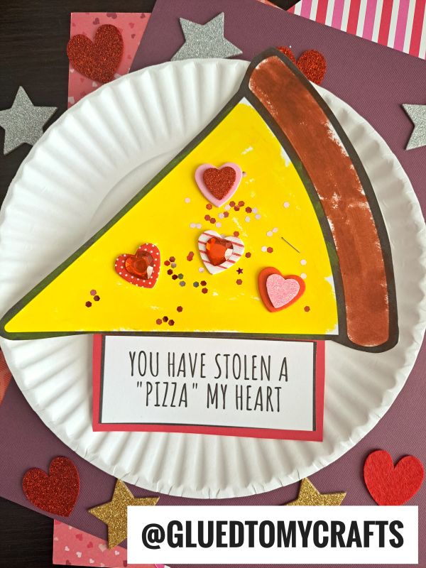 Paper Plate Valentine's Day Pizza Craft