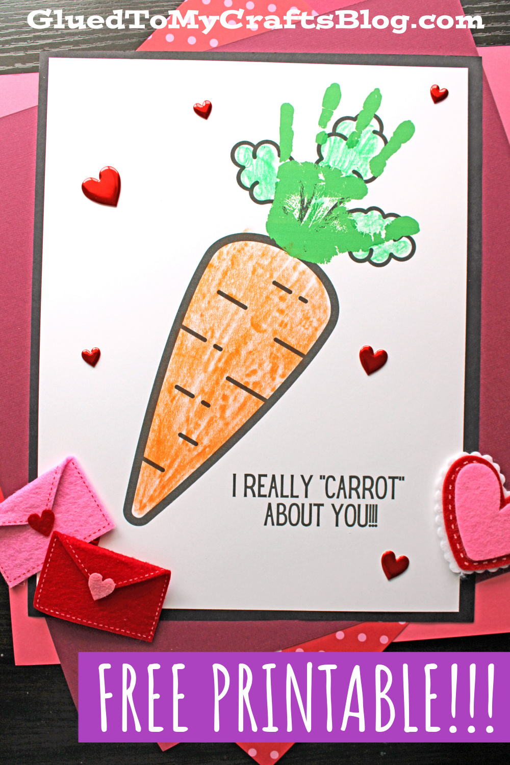 Handprint Carrot Keepsake - I Really Carrot About You