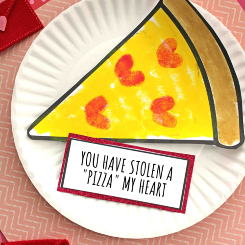 Paper Plate Valentine's Day Pizza Craft