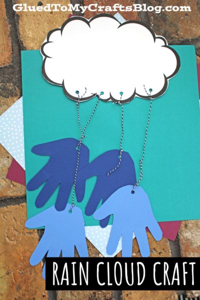 Handprint Rain Cloud Craft Idea For Kids