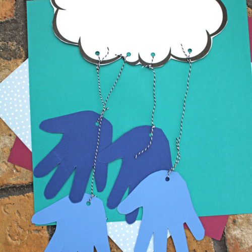 Handprint Rain Cloud Craft Idea For Kids