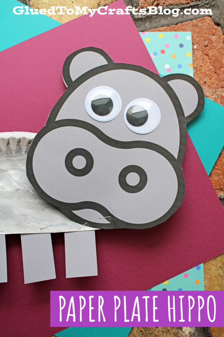Paper Plate Hippo Craft Idea