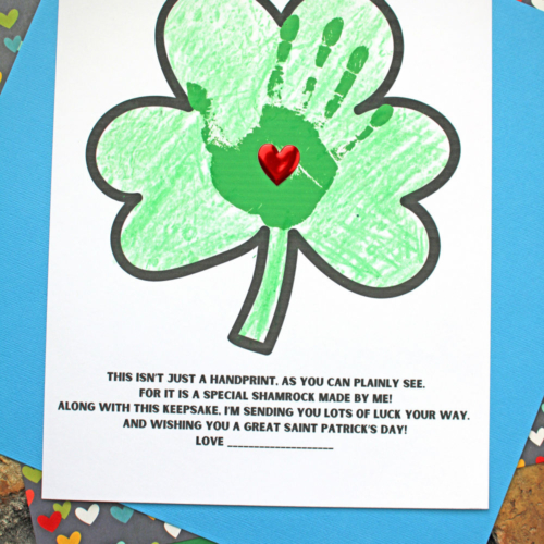 Handprint St. Patrick's Day Poem Keepsake