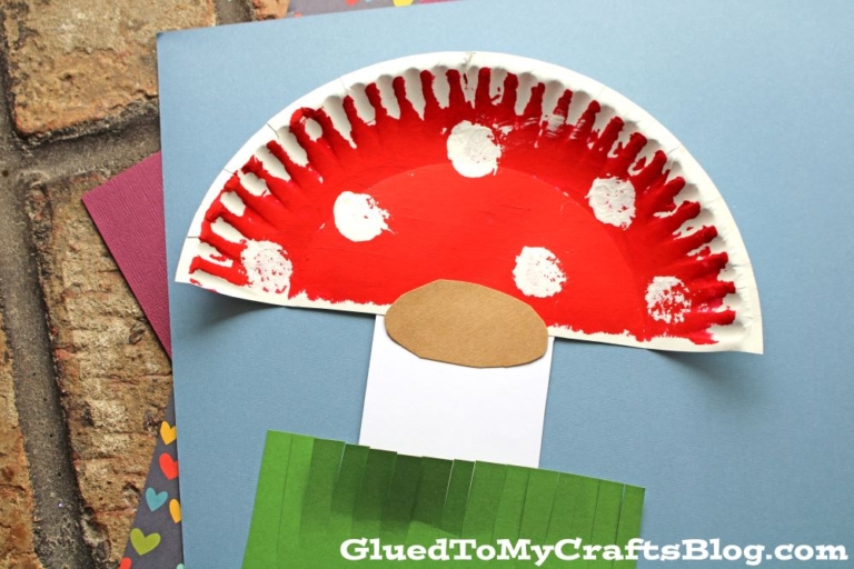 Paper Plate Mushroom Gnome Craft Idea For Spring