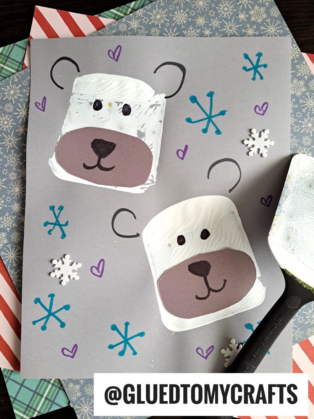 Spatula Stamped Craft Ideas For Kids