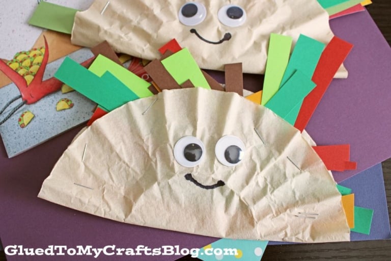 Coffee Filter Taco Craft Idea For Kids