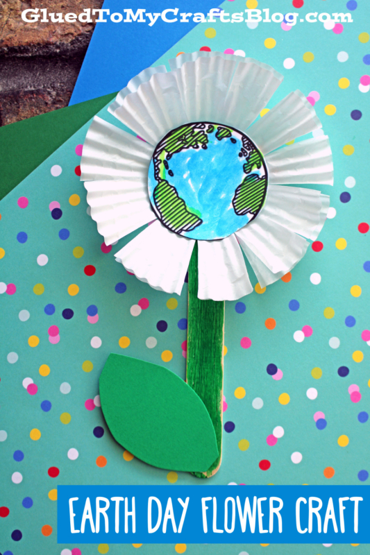 Cupcake Liner Earth Day Flower Craft