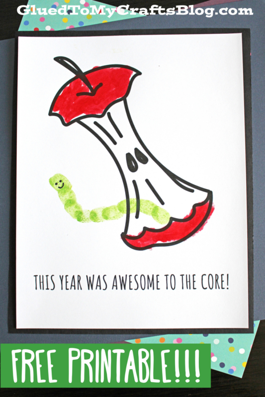 Fingerprint Worm - End of School Year Craft