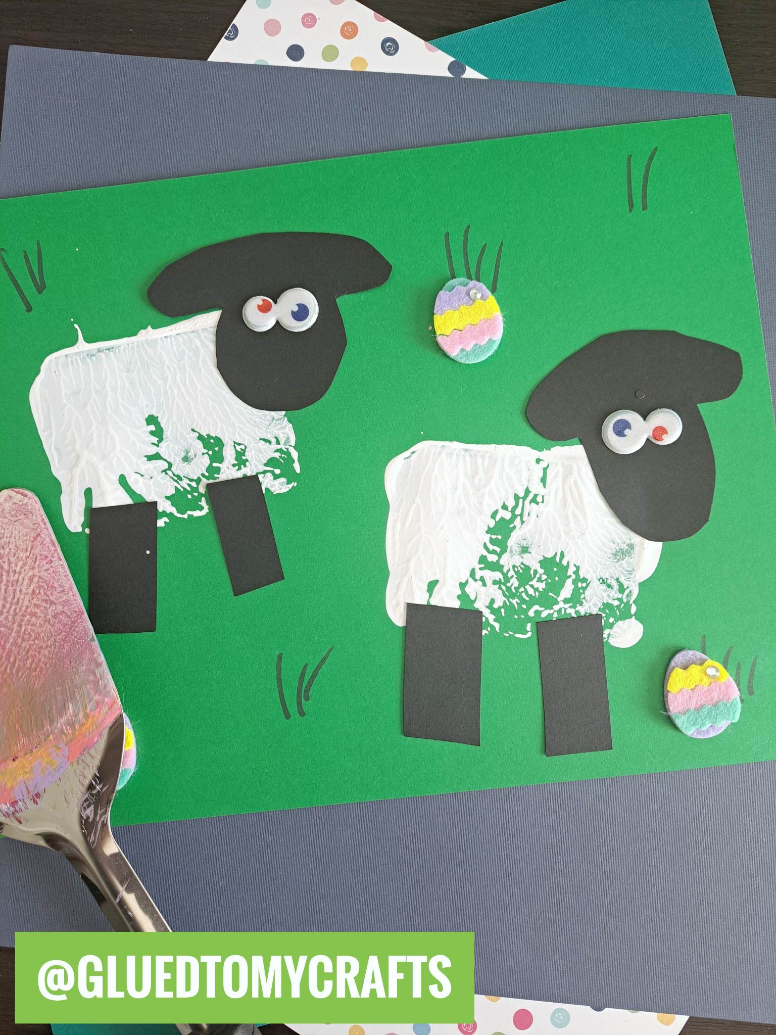 Spatula Stamped Craft Ideas For Kids