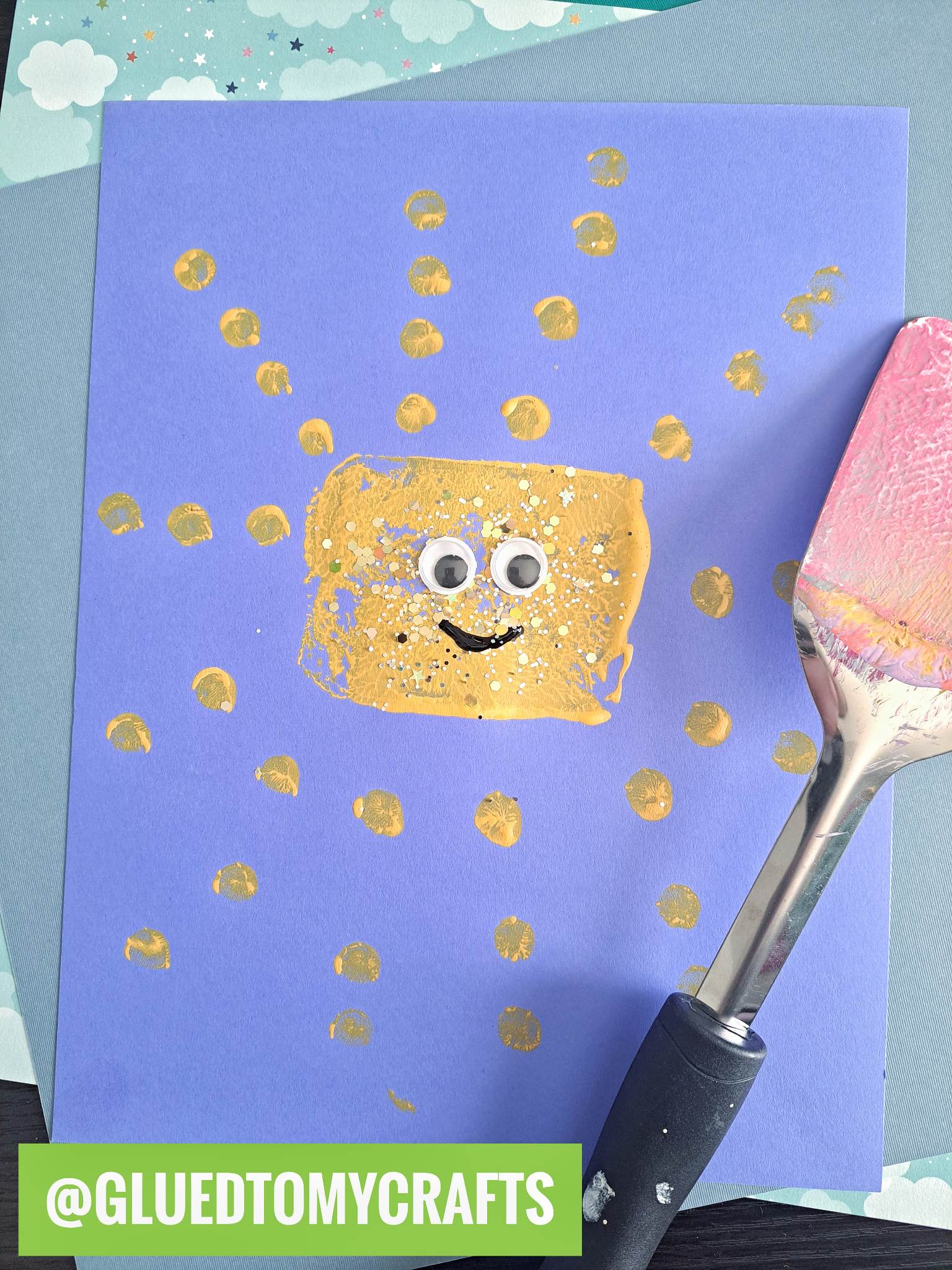 Spatula Stamped Craft Ideas For Kids