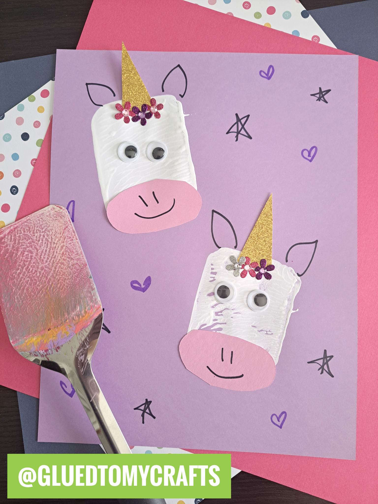 Spatula Stamped Craft Ideas For Kids