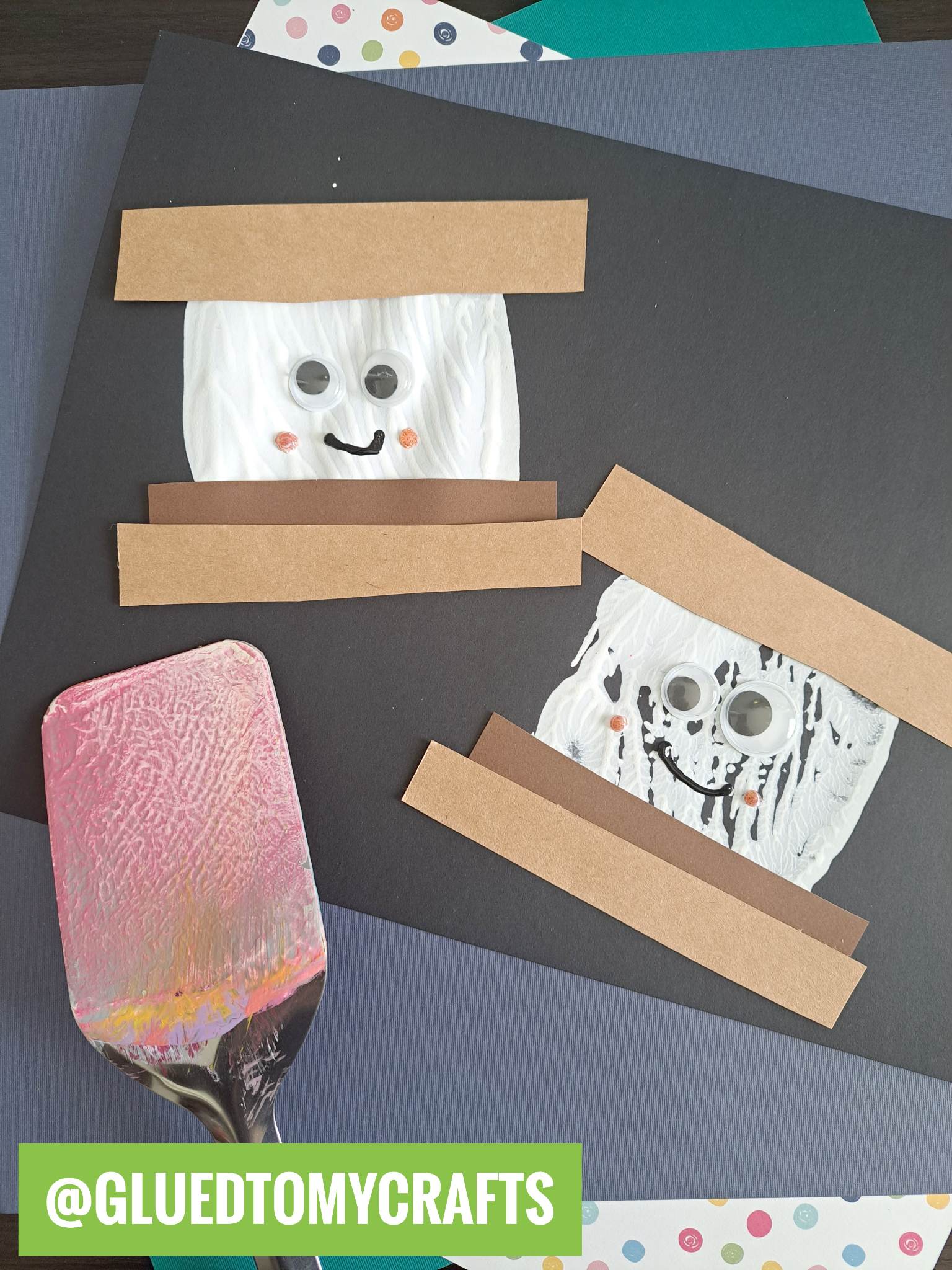 Spatula Stamped Craft Ideas For Kids