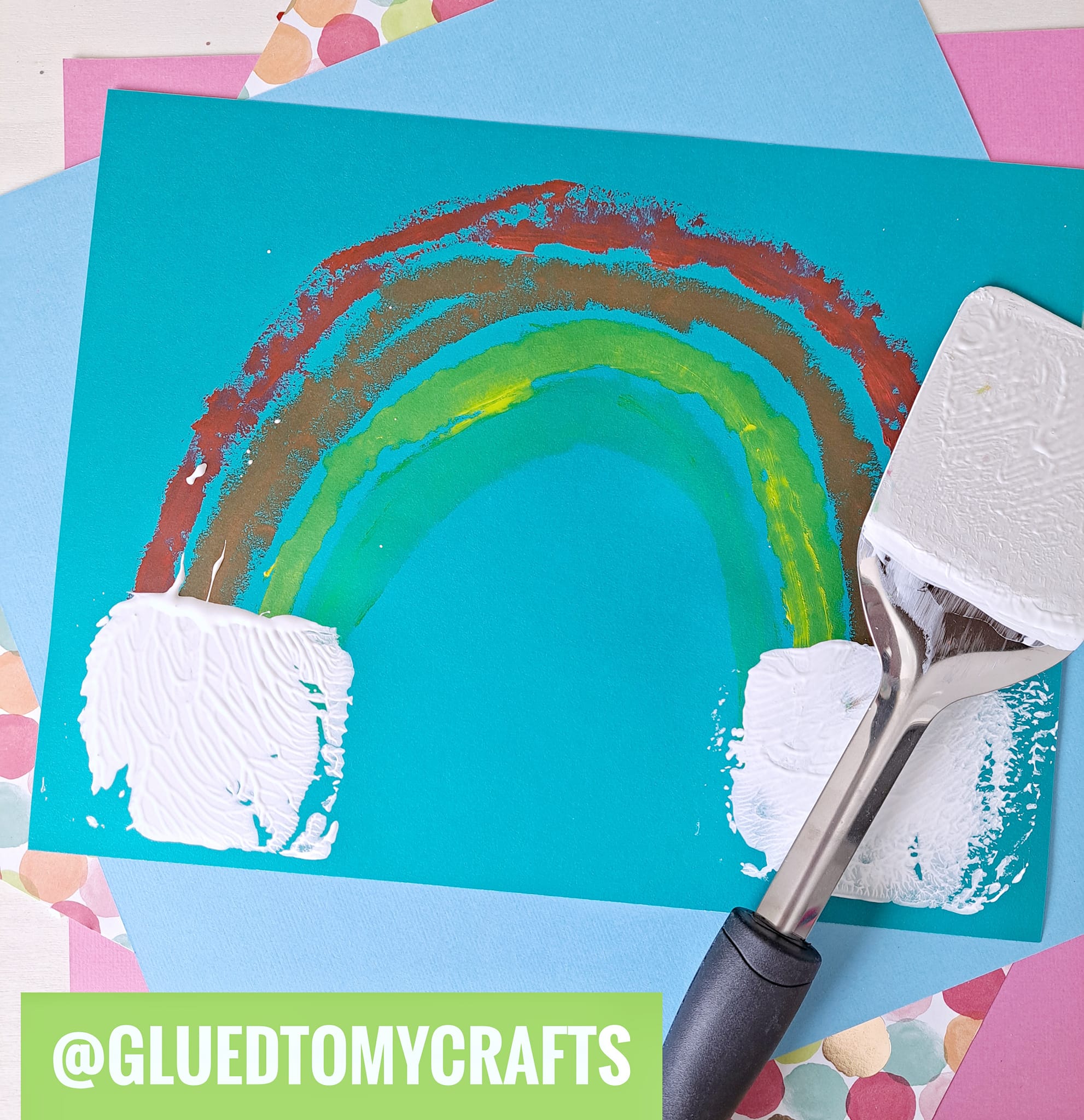Spatula Stamped Craft Ideas For Kids