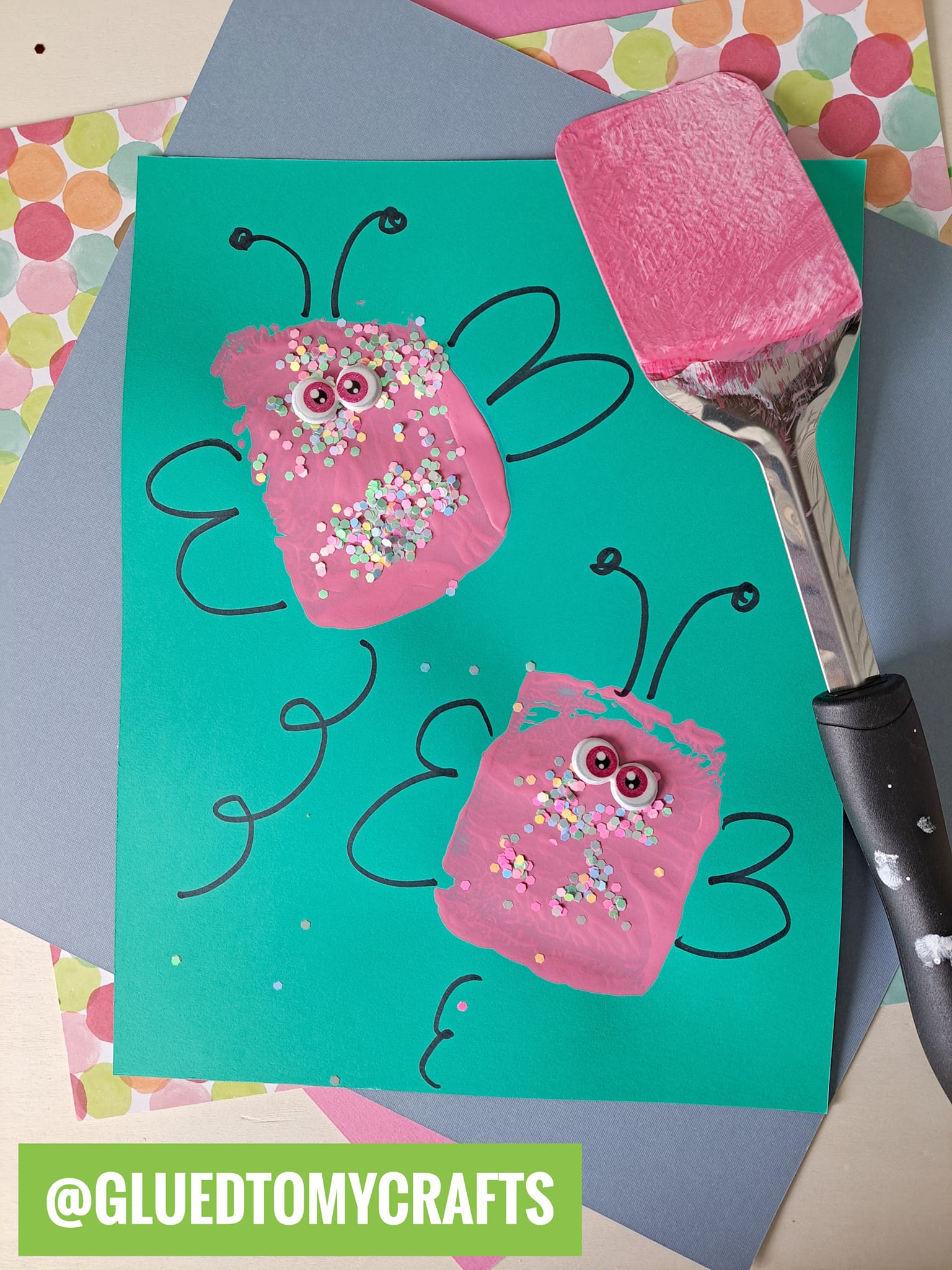 Spatula Stamped Craft Ideas For Kids