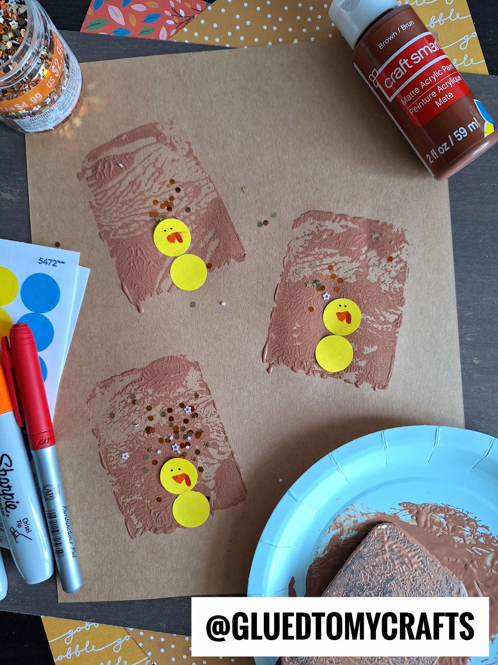 Spatula Stamped Craft Ideas For Kids