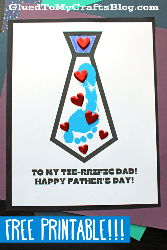 Father's Day Footprint Tie Keepsake