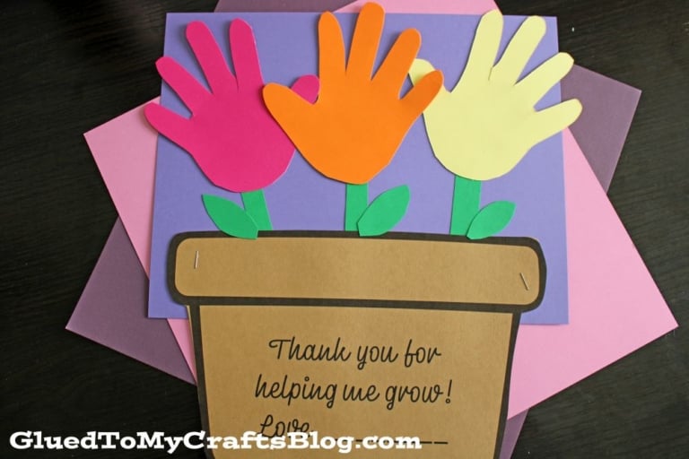 Paper Flower Pot Craft Idea For Kids